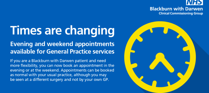 Evening and Weekend GP and Nurse Appointments