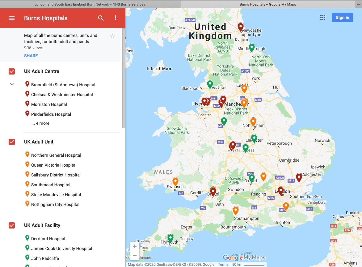 London and South East England Burn Network - NHS Burns Services